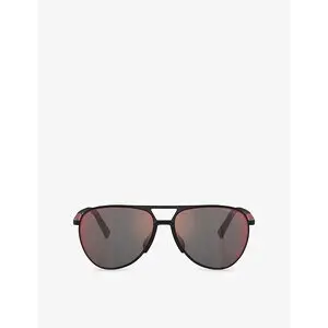 Prada Pilot-frame Metal Sunglasses - Black