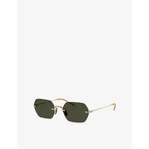 Oliver Spencer Rectangle Metal Sunglasses