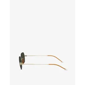 Oliver Spencer Rectangle Metal Sunglasses