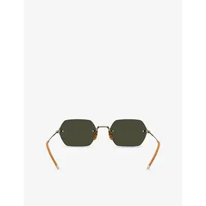 Oliver Spencer Rectangle Metal Sunglasses