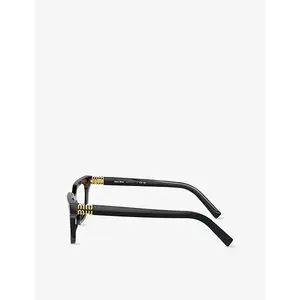 Miu Miu Rectangle-frame Acetate Eyeglasses - Black