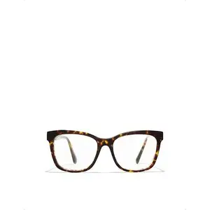 Chanel Square-frame Acetate Optical Glasses - Brown