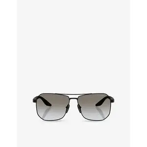 Prada Pilot-frame Metal Sunglasses - Black