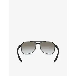 Prada Pilot-frame Metal Sunglasses