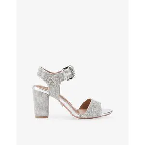 Carvela Sadie Jewel Rhinestone-embellished Block-heel Sandals