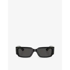 Oliver Spencer Rectangle-frame Acetate Sunglasses - Black