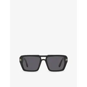 TOM FORD Pilot-frame Acetate Sunglasses - Black