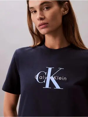 Calvin Klein Monologo Graphic T-shirt - Dark Sapphire
