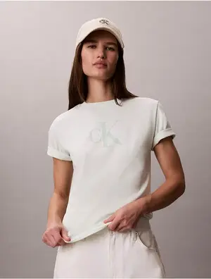 Calvin Klein Monologo Graphic T-shirt - Phantom Green