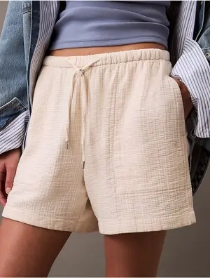 Calvin Klein Double Gauze Pull-on Short - Chalk