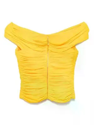 HERVE L. LEROUX Ruched Multiway Top - Yellow
