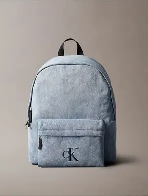 Calvin Klein Monogram Logo Backpack - Denim