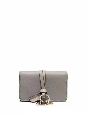 Chloé Alphabet Leather Wallet - Grey