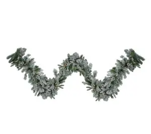 NORTHLIGHT 9' X 14' Mixed Rosemary Emerald Pine Garland - One-color