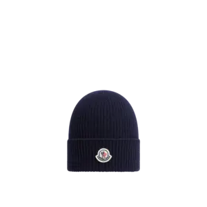 Moncler Wool And Cashmere Beanie Blue
