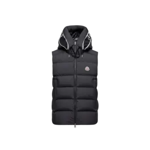 Moncler Cardamine Hooded Down Vest - Black