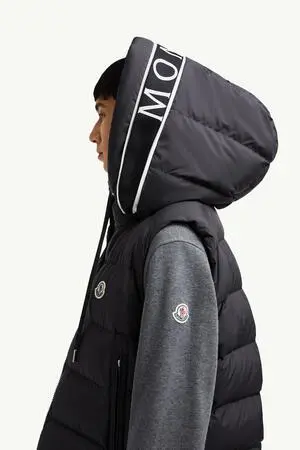 Moncler Cardamine Hooded Down Vest - Black