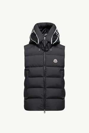 Moncler Cardamine Hooded Down Vest - Black