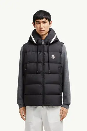Moncler Cardamine Hooded Down Vest - Black