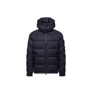 Moncler Montgenevre Hooded Wool Flannel Down Jacket