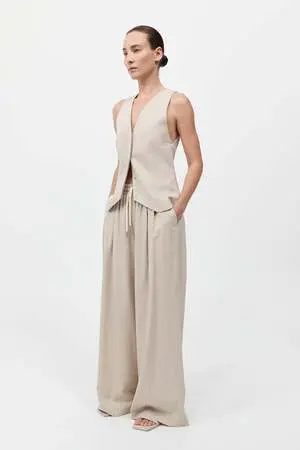 ST AGNI Pinstripe Wool Drawstring Trousers