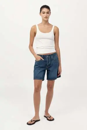 ST AGNI Denim Mid-rise Slim Fit Shorts