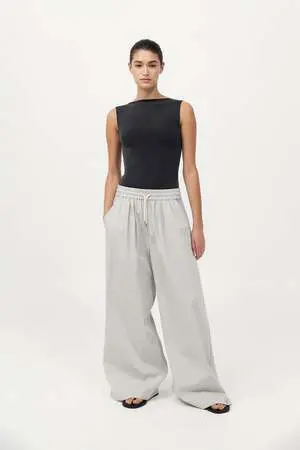 ST. AGNI Cupro Jersey Sleeveless Top - Black