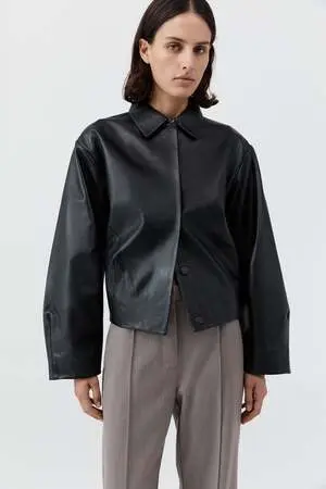 ST AGNI Cocoon Leather Jacket