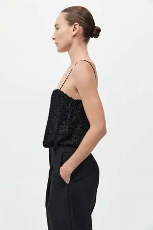 ST AGNI Feathered Silk Cami