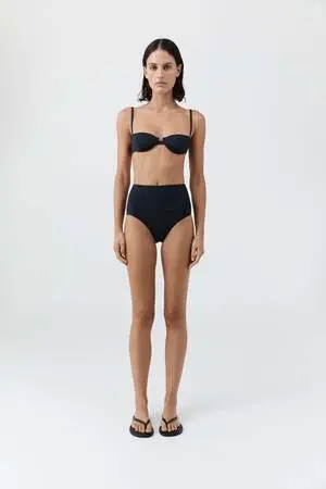 ST AGNI High-waisted Bikini Bottom - Black