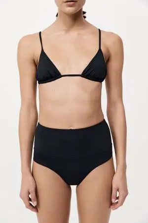 ST. AGNI Triangle Bikini Top - Black