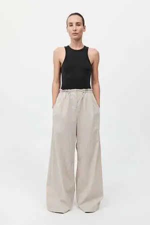 Women's Wide Leg Paperbag Pants