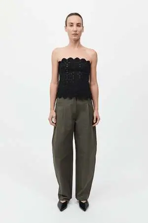 ST. AGNI Doily Strapless Crochet Top