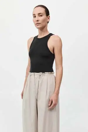 ST. AGNI Jersey Tank - Black