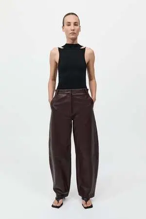 ST AGNI Leather Balloon Trousers