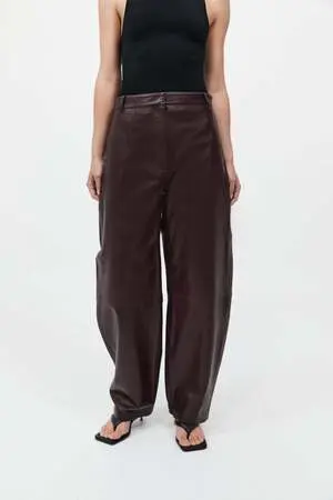 ST AGNI Leather Balloon Trousers