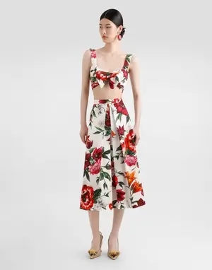 Dolce & Gabbana Floral Poplin Bra Top