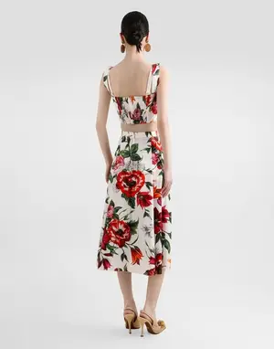Dolce & Gabbana Floral Poplin Bra Top