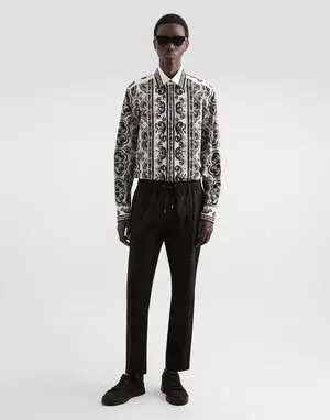 Dolce & Gabbana Majolica-print Poplin Martini Shirt