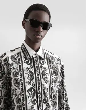 Dolce & Gabbana Majolica-print Poplin Martini Shirt