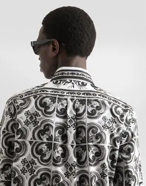 Dolce & Gabbana Majolica-print Poplin Martini Shirt
