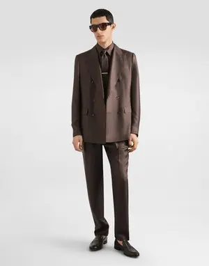 Dolce & Gabbana Silk Twill Jogging Trousers - Brown