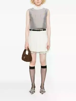 SELF-PORTRAIT Satin-finish Top