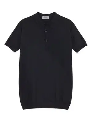 John Smedley Cotton Polo Shirt - Blue