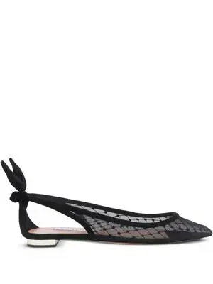 AQUAZZURA Lace Ballet Flats