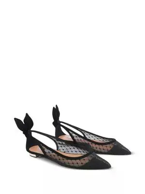 AQUAZZURA Lace Ballet Flats