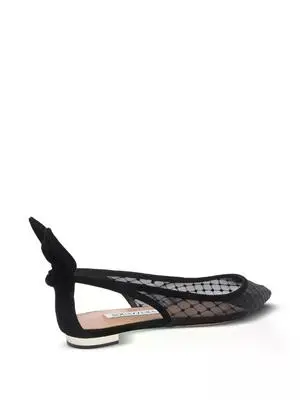 AQUAZZURA Lace Ballet Flats