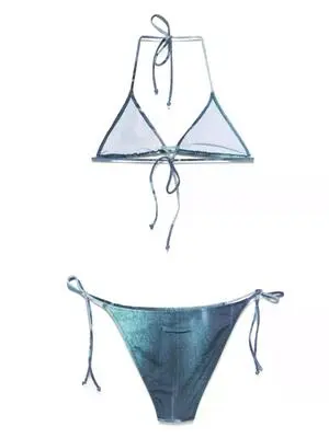 JEAN PAUL GAULTIER Water Printed Two-piece Bikini