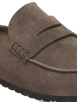 BIRKENSTOCK Naples Suede Loafers - Grey