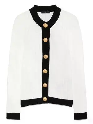 Balmain Round Neck Cardigans For Women